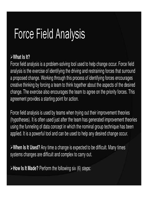Force Field Analysis Template 12 Free Templates In PDF Word Excel Download