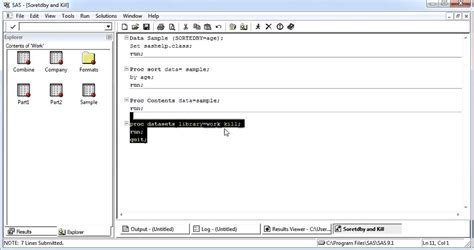 Kill Statement In Sas For Deleting All Tables In Library Youtube