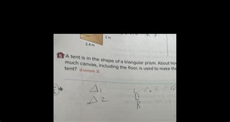 Answered O 13 A Tent Is In The Shape Of A Triangular Prism About How