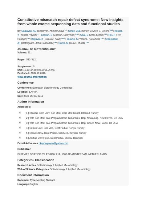 Pdf Constitutive Mismatch Repair Defect Syndrome New Insights From Whole Exome Sequencing