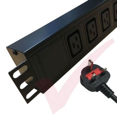 6 Way IEC C19 Socket Horizontal PDU With UK Plug