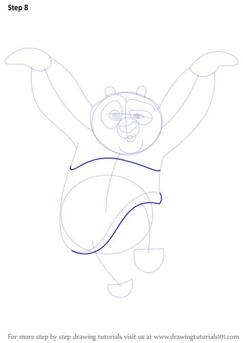How To Draw Po Giant Panda From Kung Fu Panda Kung Fu Panda Step By Step DrawingTutorials Com