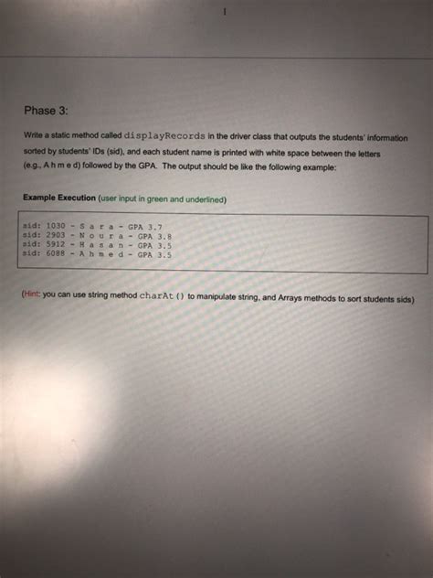 Solved Phase Create A Class Student With The Following Chegg