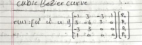 Solved Cubic Bezier Curve Chegg