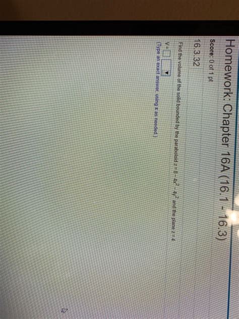Solved Homework Chapter 16a 16 1 16 3 Score 0 Of 1 Pt