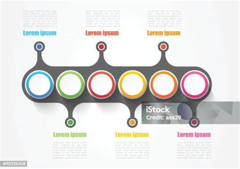 Infographic 6 옵션 부품 단계 또는 벡터 일러스트 레이 션 프로세스와 귀하의 비즈니스에 대 한 디자인 요소입니다 0명에 대한 스톡 벡터 아트 및 기타 이미지
