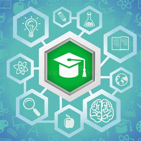 Vector Education Concept Icons In Flat Style Stock Vector