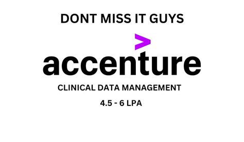 Accenture Hiring In Clinical Data Management