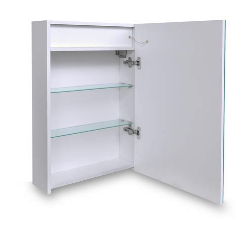 ᐉ Шафа дзеркальна у ванну з Led підсвічуванням на двері G19 50 см 16599907 • Краща ціна в