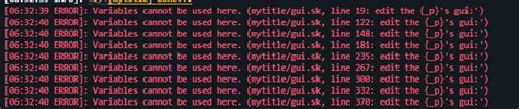 Variables Cannot Be Used Here · Issue 50 · Apickledwalrusskript Gui · Github