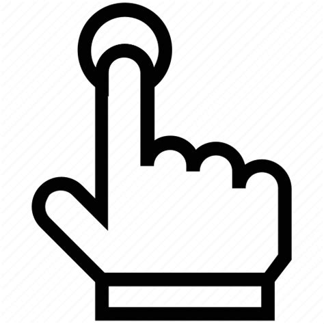 Click Finger Gesture Hand Press Button Push Touch Icon Download