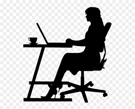 Administrative Professionals Week Typing Silhouette Free