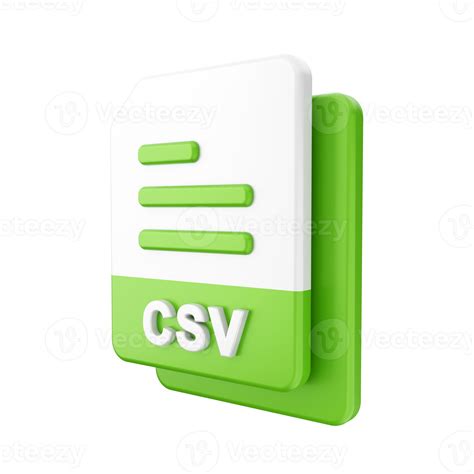 D File CSV Icon Illustration PNG