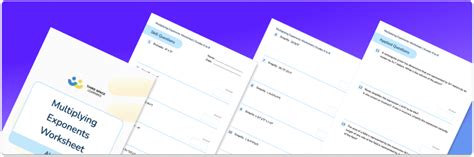 FREE Multiplying Exponents Worksheet