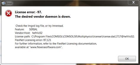 COMSOL Doesn T Use The Correct Floating Licence Server