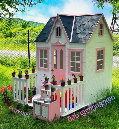 Playwood ხის საბავშვო სახლები