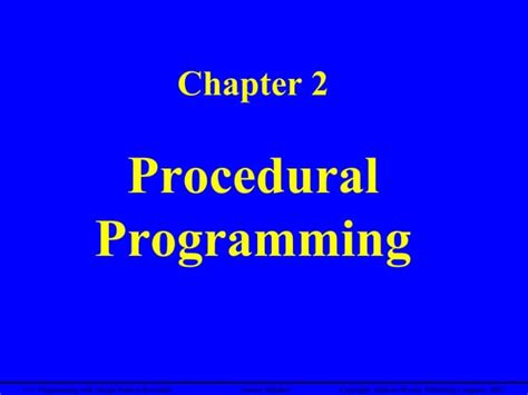 procedural programming main function problem ppt