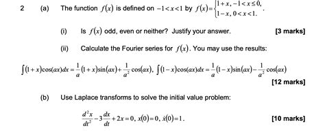 Solved A The Function F X Is Defined On Chegg Com