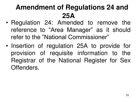 Ppt Amendment Of Correctional Services Regulations Powerpoint