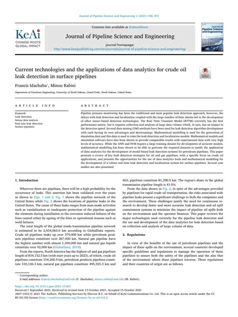 Current Technologies And The Applications Of Data Analytics For Crude