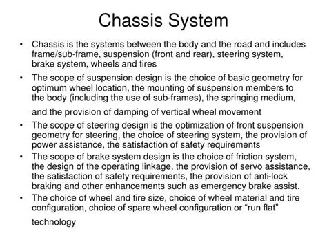 Ppt Chassis System Powerpoint Presentation Free Download Id1160272