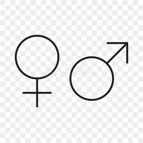 Female And Male Arrow Vecor Icon Man Woman Gender Sex Line Symbol Stock Vector Illustration