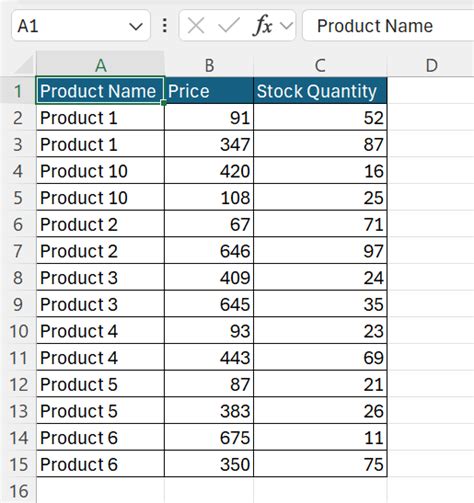 Vba How To Sort Data