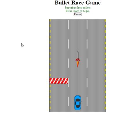 Bullet Race Game Using Html And Css In Vanillajs With Source Code Sourcecodester