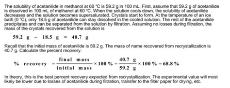 Organic Chemistry Lab I CHEM Experiment Recrystallization Flashcards Quizlet