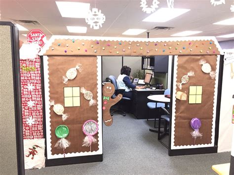 Gingerbread House Christmas Desk Decorations Christmas Cubicle