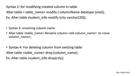 Sql Data Definition Language Commandspptx