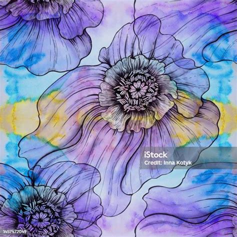 원활한 패턴입니다 양귀비 꽃입니다 수채화의 배경에 장식 구성입니다 꽃 모티프 원활한 패턴입니다 인쇄물 간판 품목 웹 사이트 지도 포스터 엽서 포장을 사용하십시오 0명에 대한