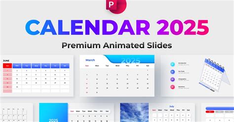 Calendar 2025 Powerpoint Animated Template Incl Calendar And Agenda Slide Envato