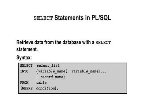 Variables And Control Statements In Plsql Ppt Download