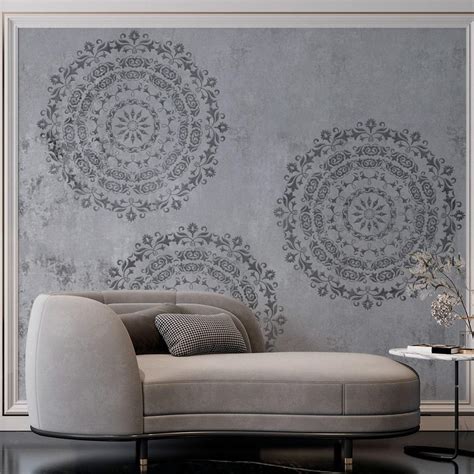 Mandala Wall Stencil Baroque Ceiling Medallion Style Mandala Wall Art