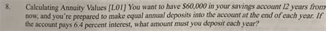 Solved 8 Calculating Annuity Values [lo1] You Want To Have