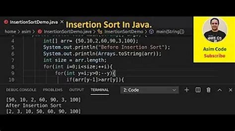 Insertion Sort In Java