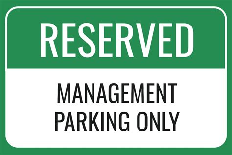 Free Parking Sign Templates Editable And Printable