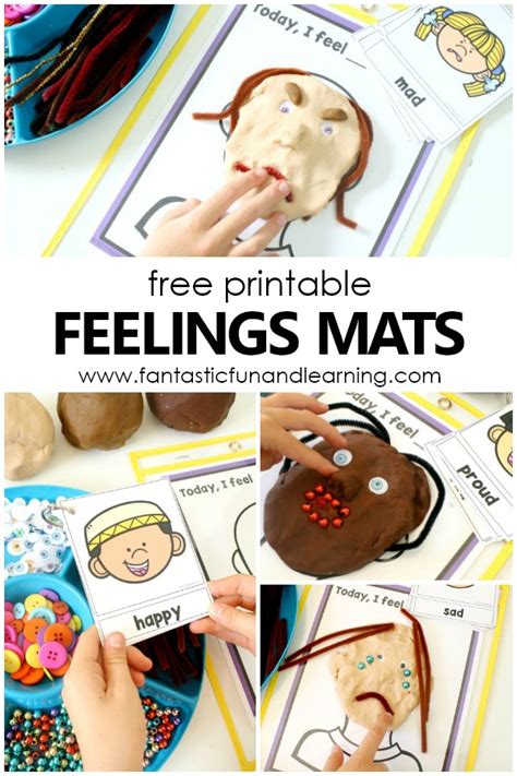Teaching Feelings Today I Feel Play Dough Mats Fantastic Fun And Learning