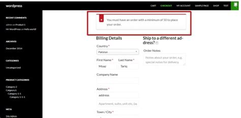 How To Set Minimum Order Amount In Woocommerce Themelocation