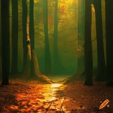 Sunlight Streaming Through Leaves On Craiyon