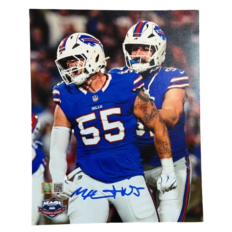 Michael Hoecht Signed Close Up With Bosa Photo — Tse Buffalo