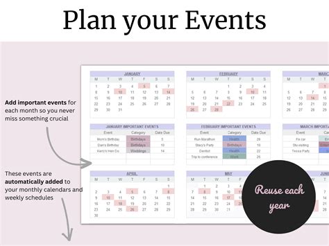 Excel Calendar Editable Calendar Spreadsheet Calendar Template Goal Calendar Event