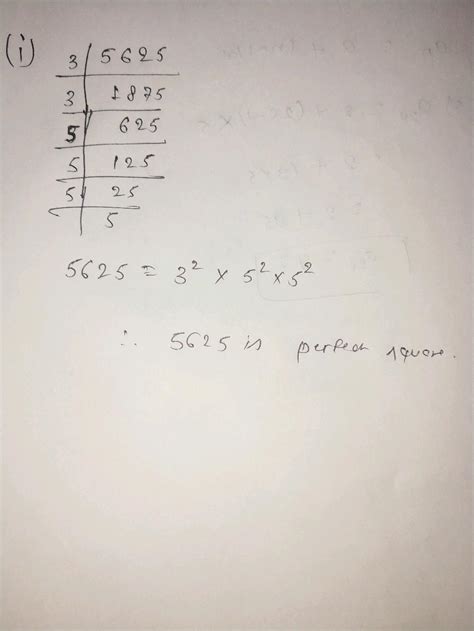 Find The Square Root Of The Following Number By The Prime Factorisation