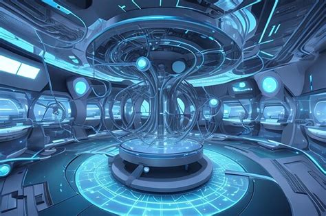 Premium Ai Image Quantum Entanglement Futuristic Science Lab
