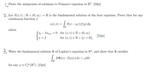 solved prove the uniqueness of solutions to poisson s
