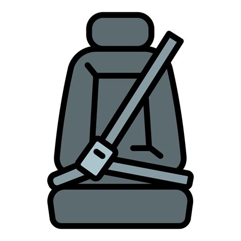 Car Seat Belt Icon Outline Vector Auto Motor 21527928 Vector Art At
