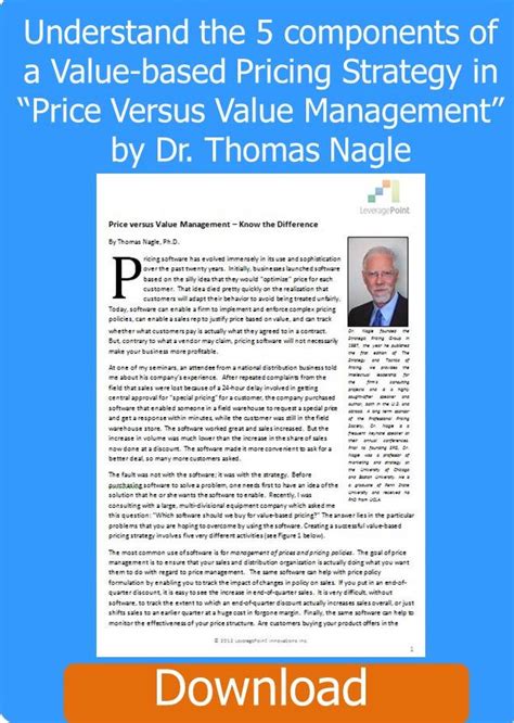 Steps To Begin Implementing Value Based Pricing Value Based Strategy LeveragePoint