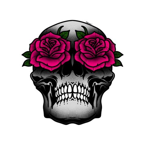 Caveira Com Rosas Desenho Tattoo Rosa Caveira Desenho Tattoo Rosas