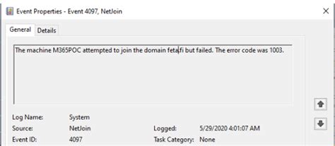 How To Fix W10 On Premises Ad Domain Join Error Code 1003 Sams Corner